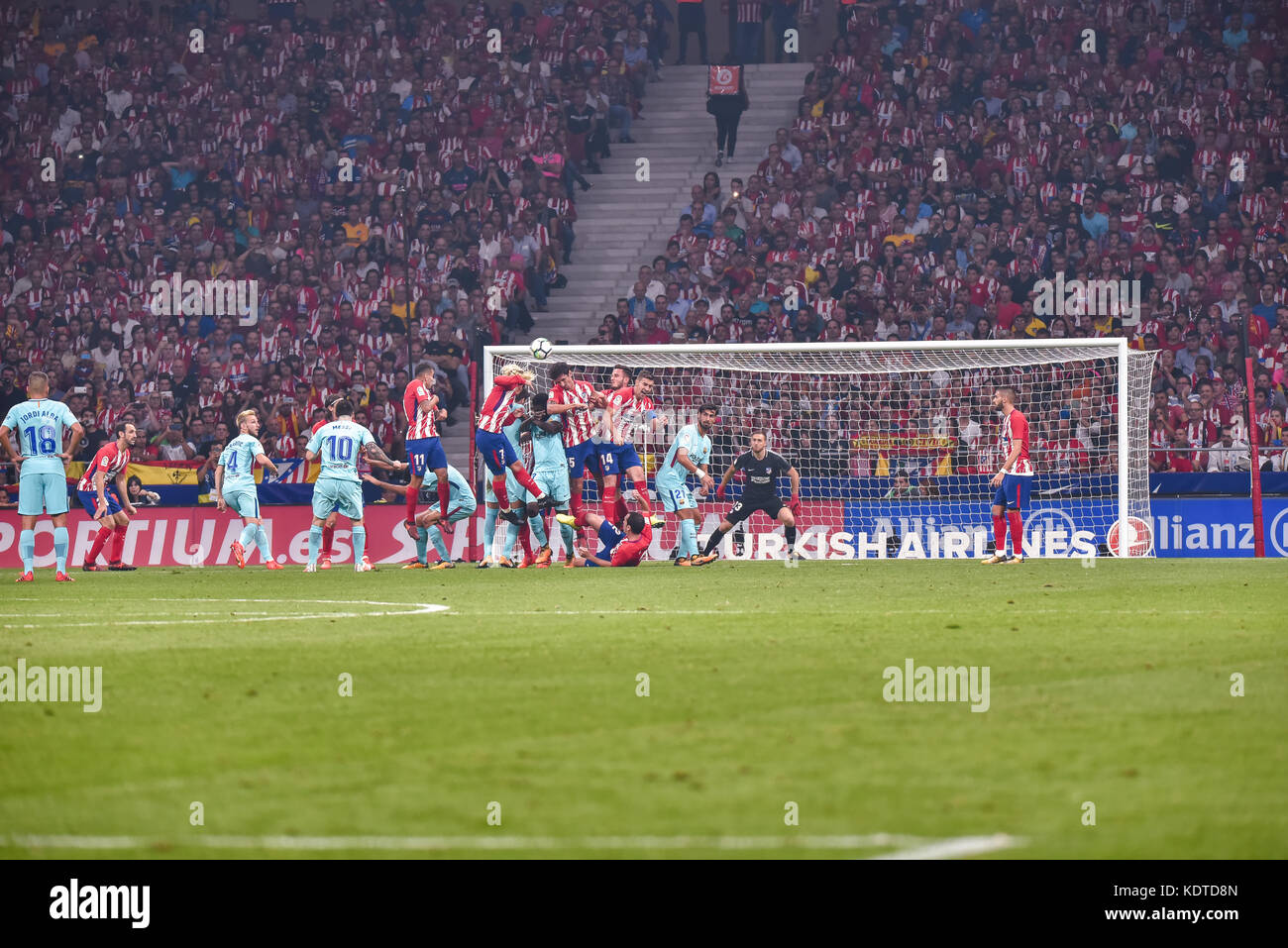 The football mach celebrate in Madrid, spain, in wanda metropolitano ...