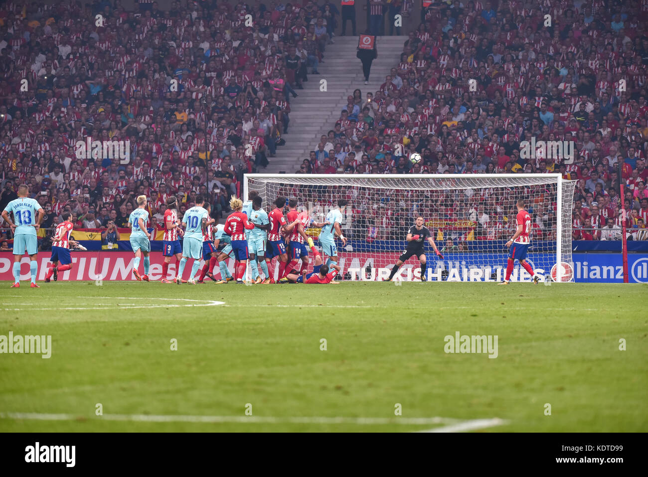 The football mach celebrate in Madrid, spain, in wanda metropolitano ...