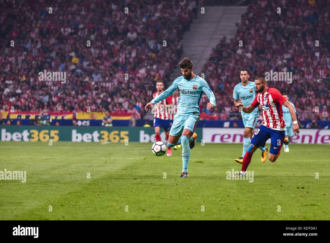 The football mach celebrate in Madrid, spain, in wanda metropolitano ...