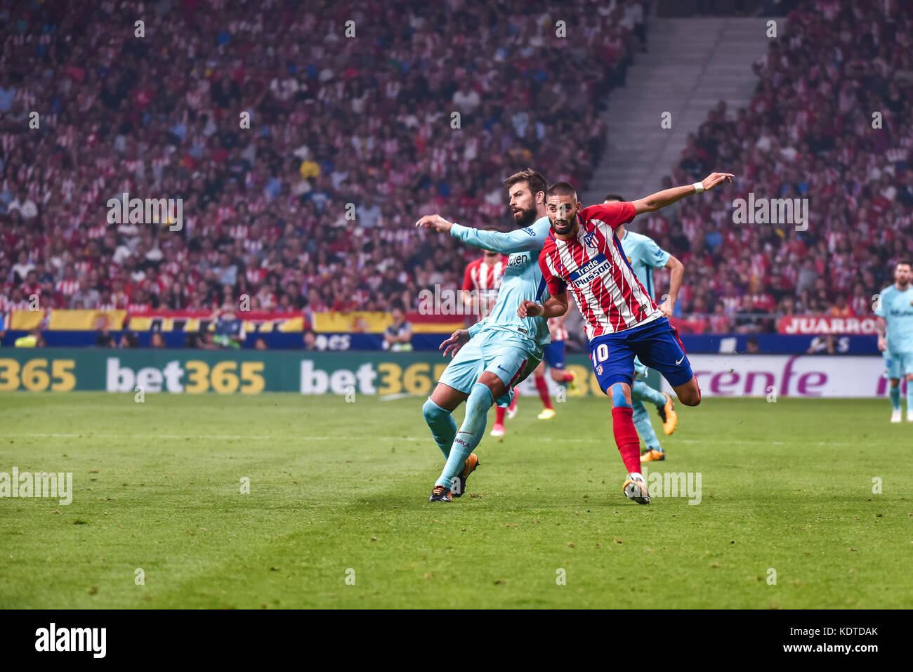 The football mach celebrate in Madrid, spain, in wanda metropolitano ...