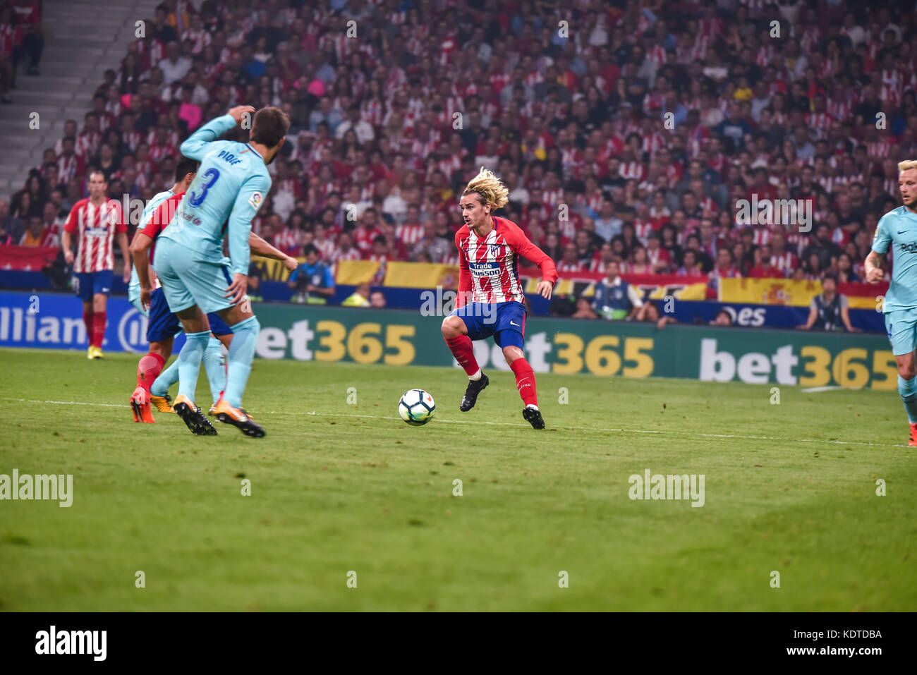 The football mach celebrate in Madrid, spain, in wanda metropolitano ...