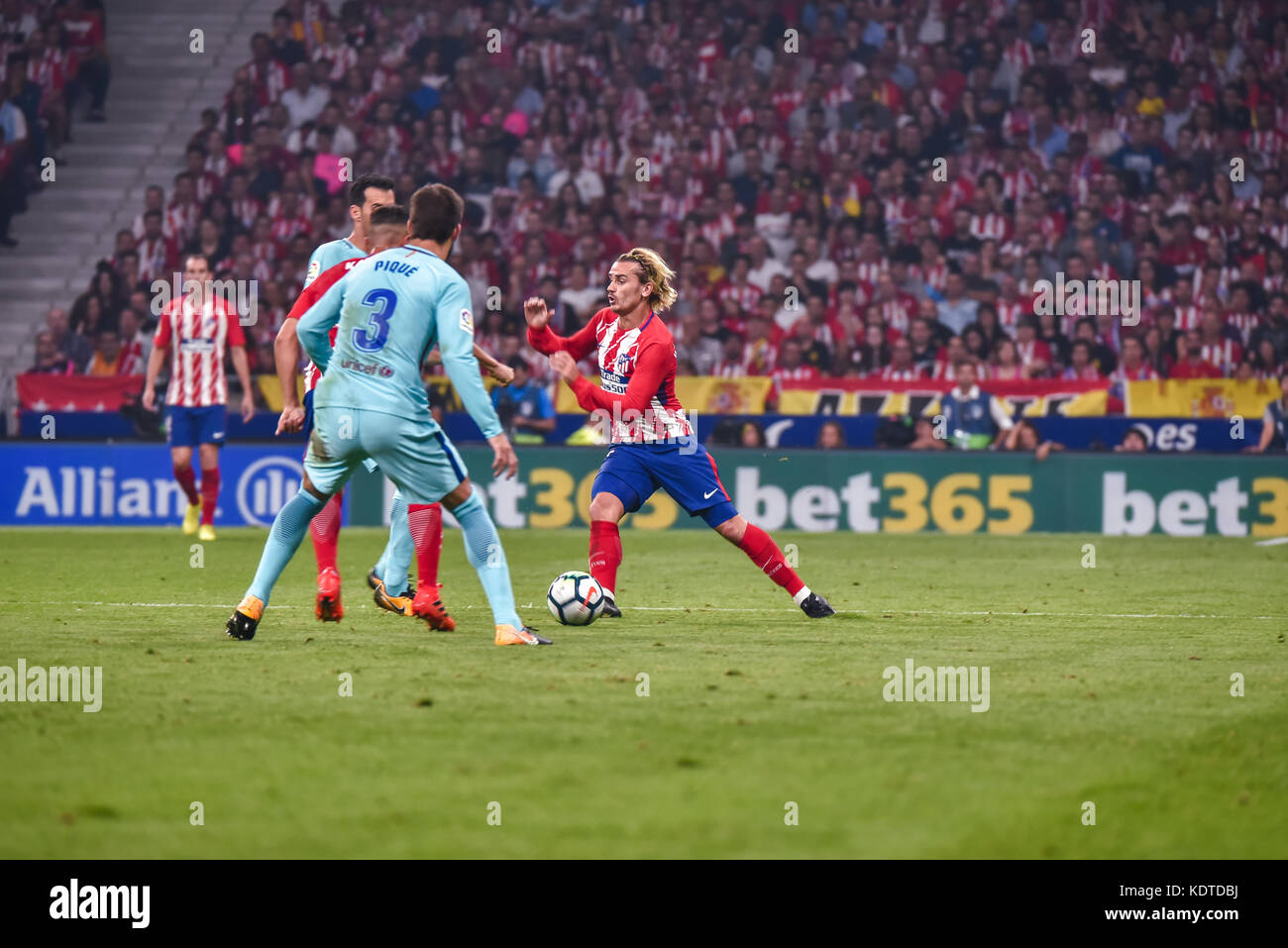The football mach celebrate in Madrid, spain, in wanda metropolitano ...