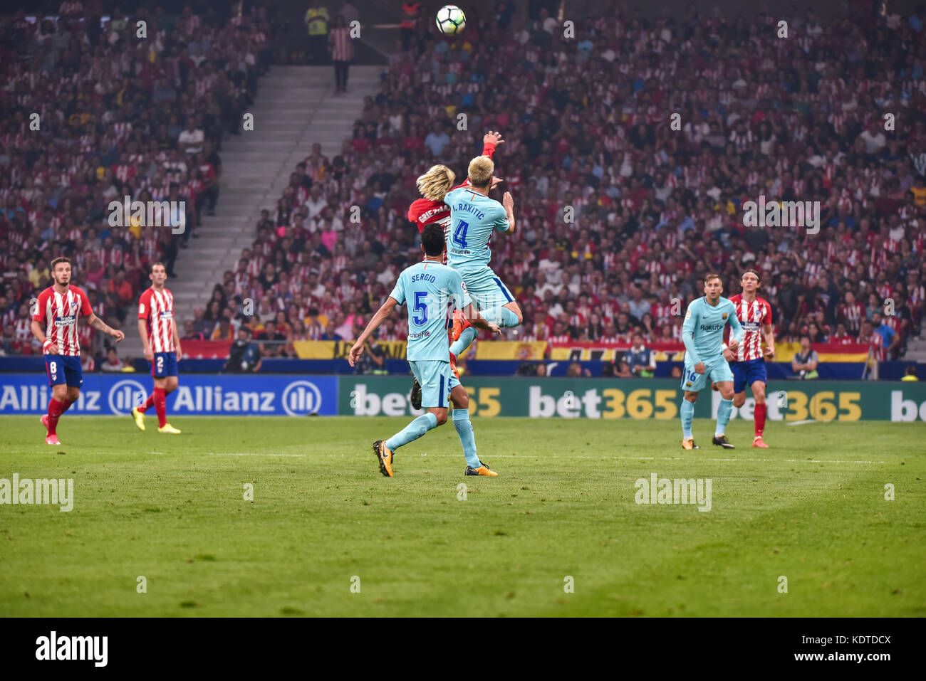 The football mach celebrate in Madrid, spain, in wanda metropolitano ...