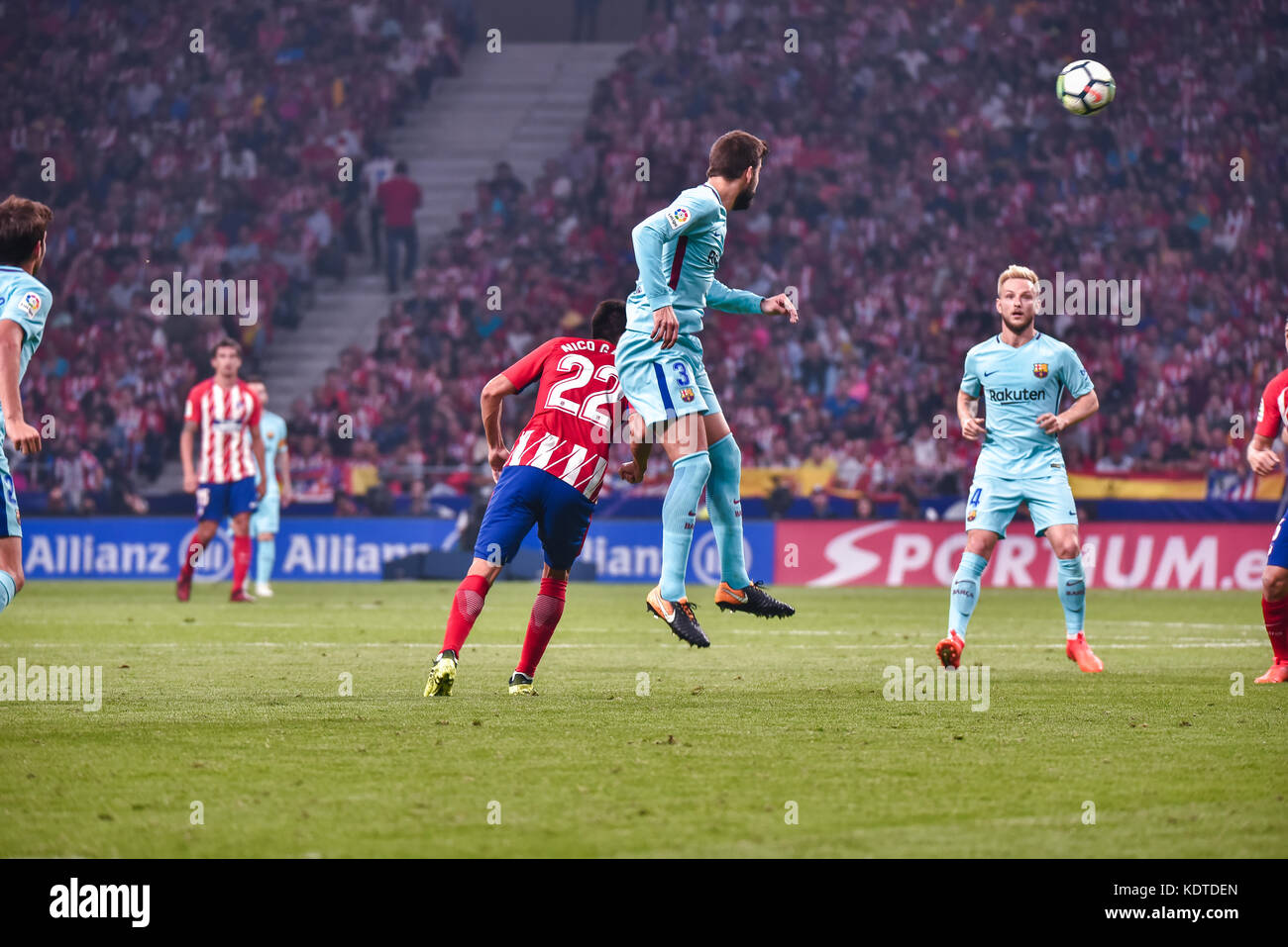 The football mach celebrate in Madrid, spain, in wanda metropolitano ...