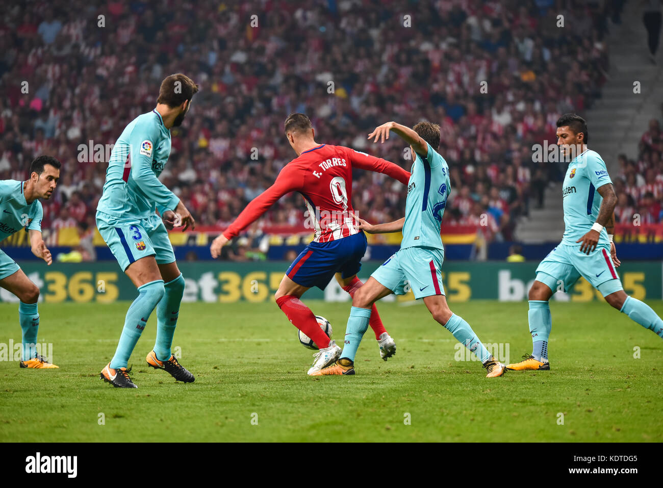 The football mach celebrate in Madrid, spain, in wanda metropolitano ...