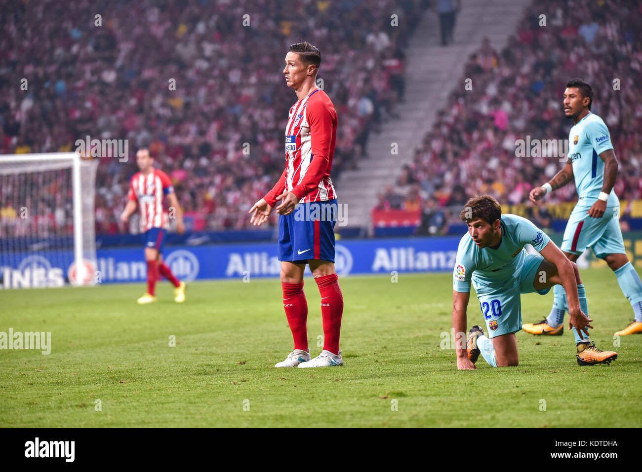 The football mach celebrate in Madrid, spain, in wanda metropolitano ...