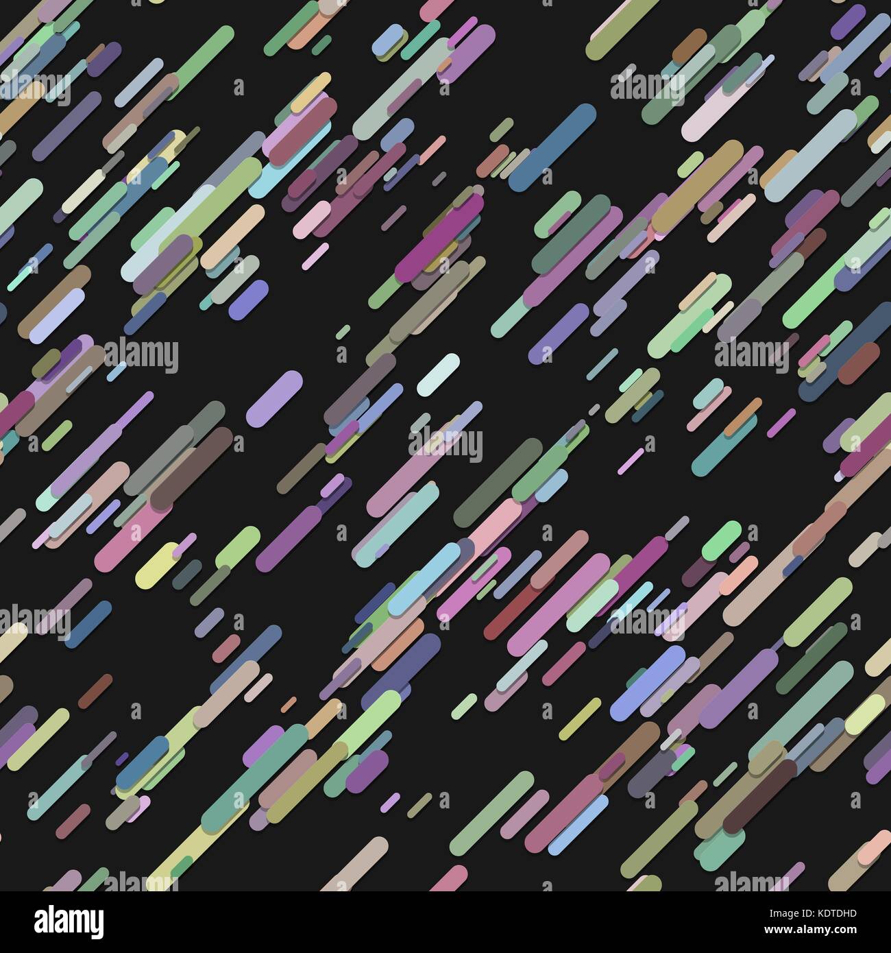 Seamless geometrical random diagonal stripe pattern background - vector design from rounded ...