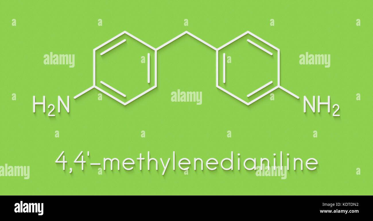 4,4'-methylenedianiline (methylenedianiline, MDA) molecule. Suspected ...