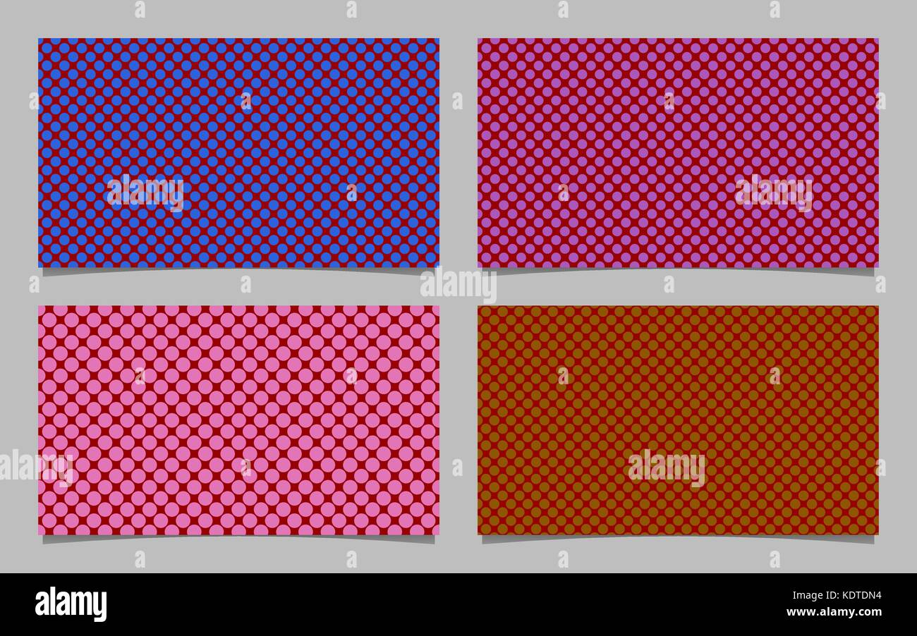 Abstract dot pattern business card background template design set ...