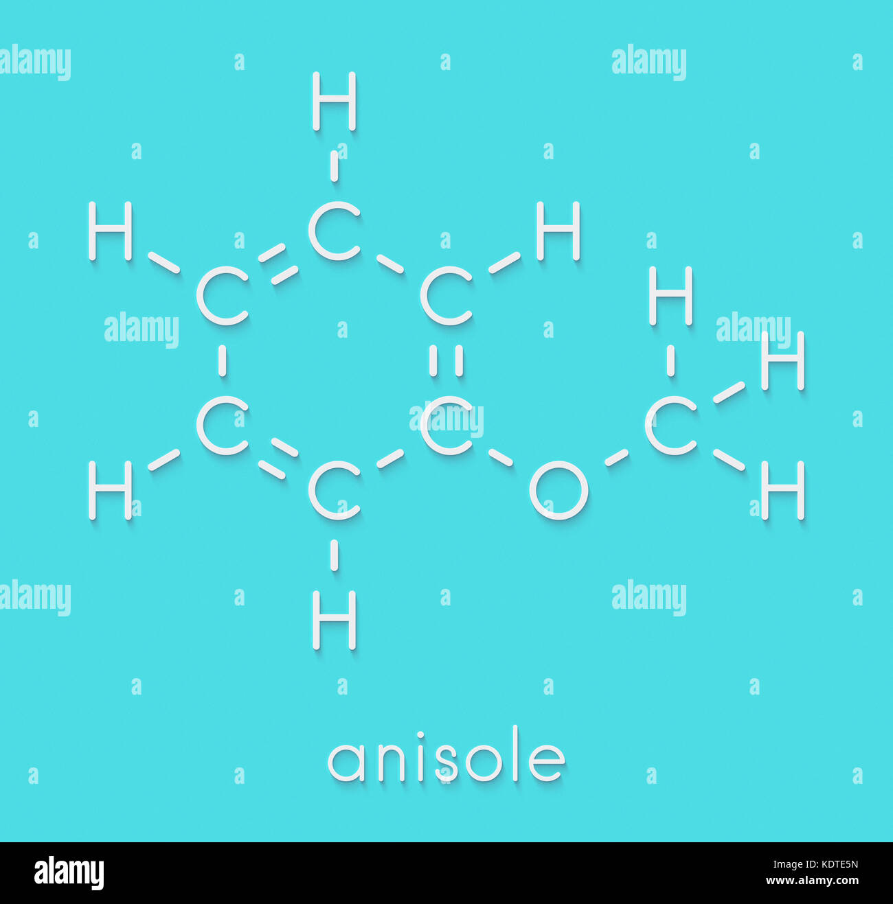 Anisole chemical molecule. Used in fragrances and as chemical precursor ...