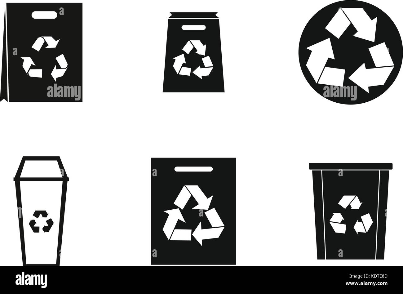 Recycle material icon set, simple style Stock Vector Image & Art - Alamy