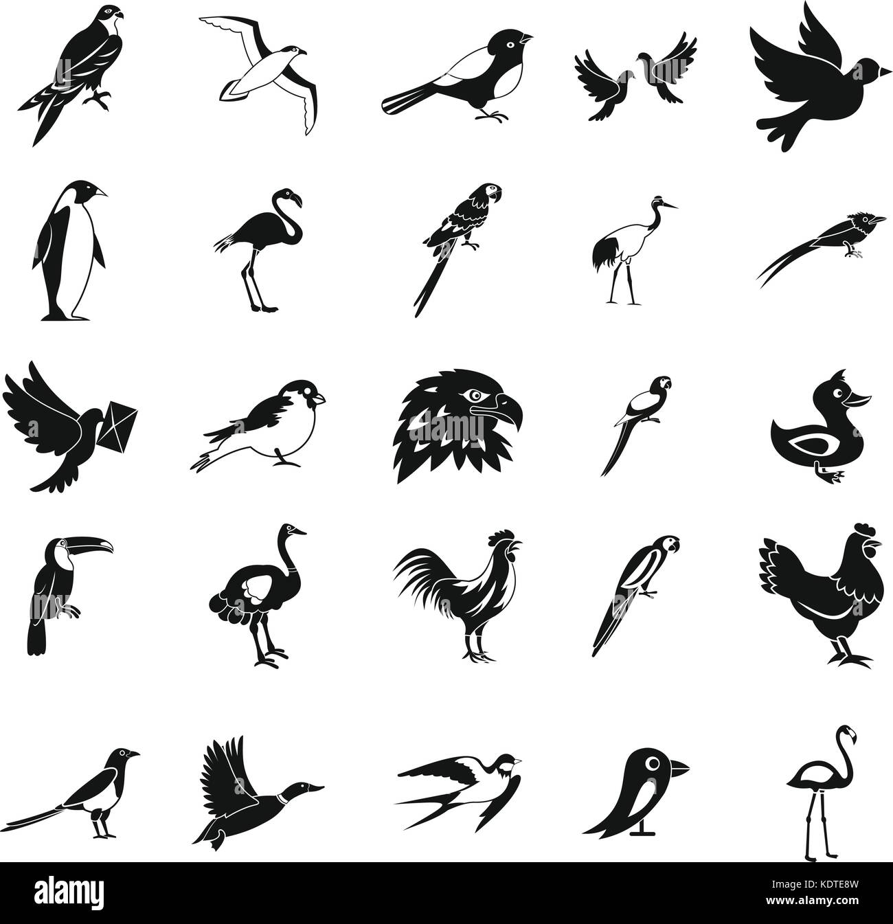 Birds icon set, simple style Stock Vector Image & Art - Alamy