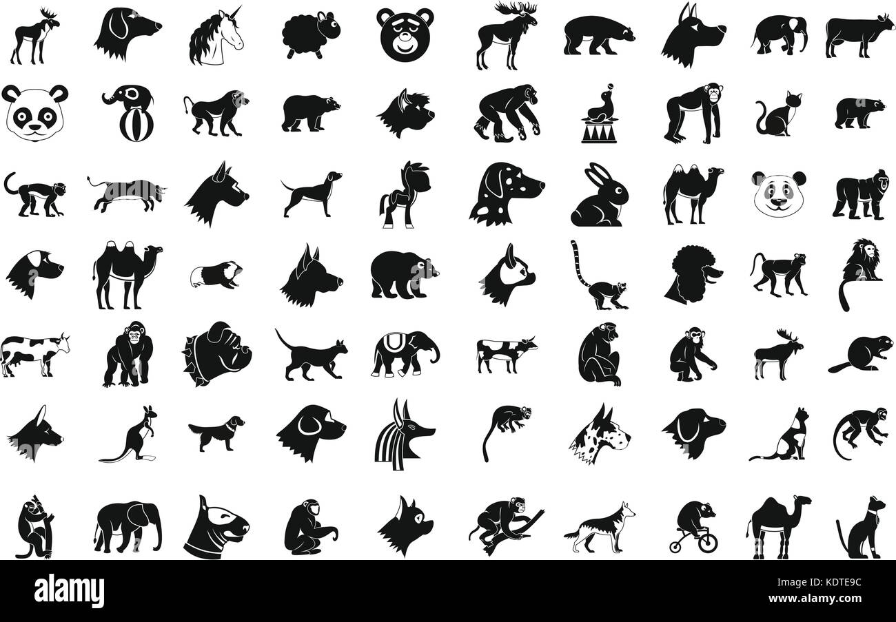 Animals icon set, simple style Stock Vector Image & Art - Alamy