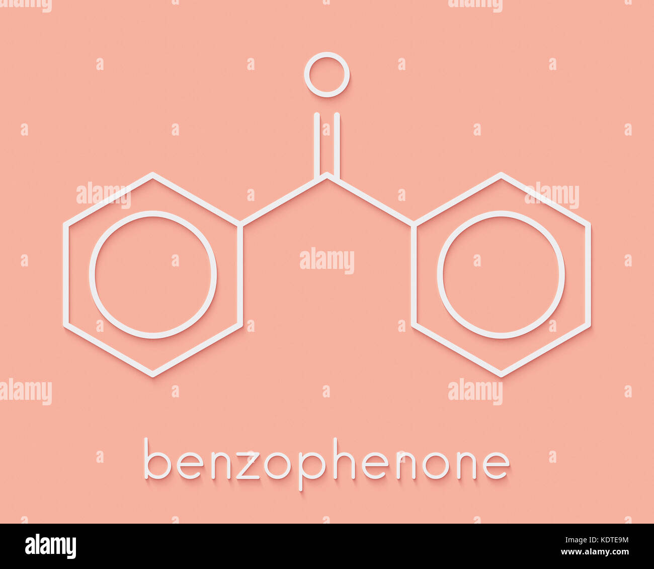 Benzophenone molecule. Skeletal formula Stock Photo - Alamy