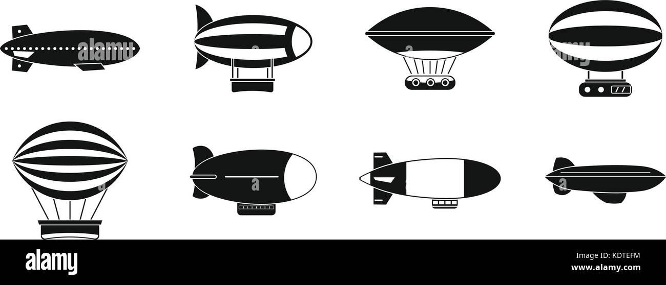 Air ship icon set, simple style Stock Vector Image & Art - Alamy