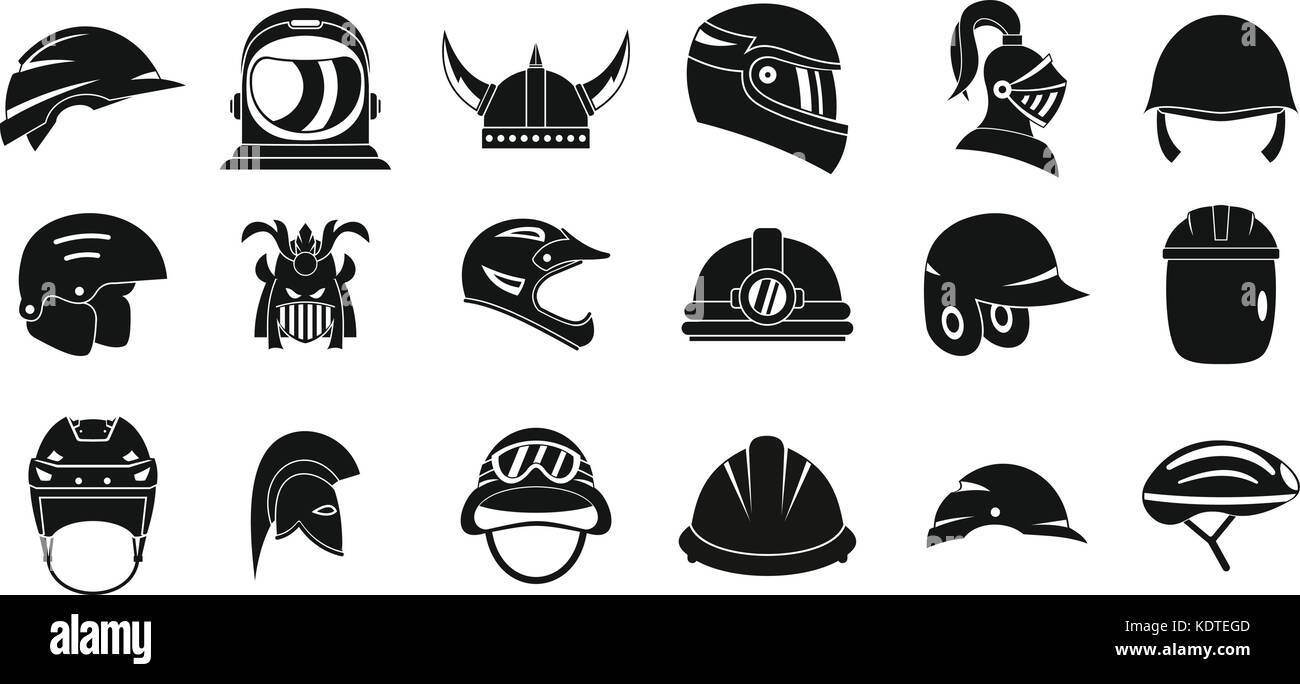 Helmet icon set, simple style Stock Vector Image & Art - Alamy