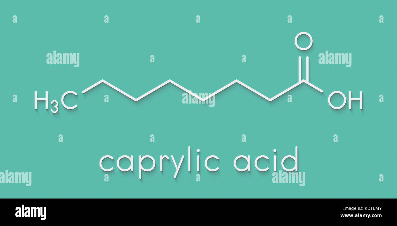 Caprylic (octanoic) acid. Medium-chain fatty acid, used as ...
