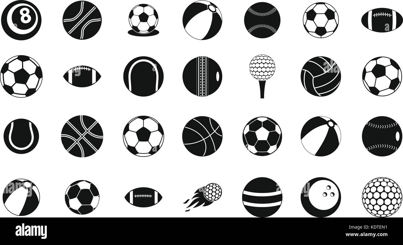 Ball icon set, simple style Stock Vector Image & Art - Alamy