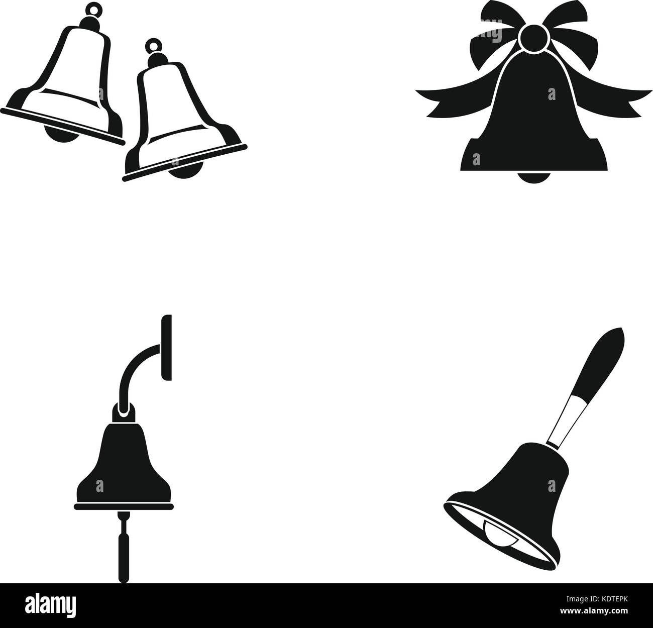 Bell icon set, simple style Stock Vector Image & Art - Alamy