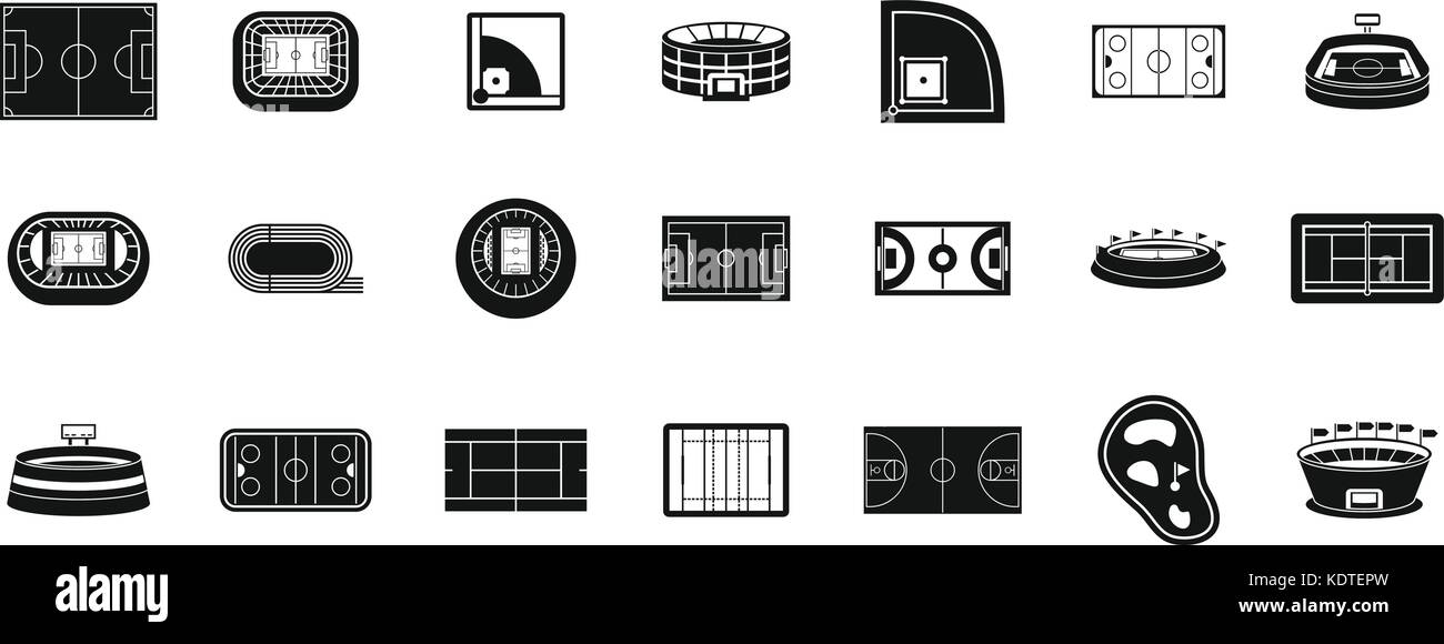 Sport arena icon set, simple style Stock Vector Image & Art - Alamy