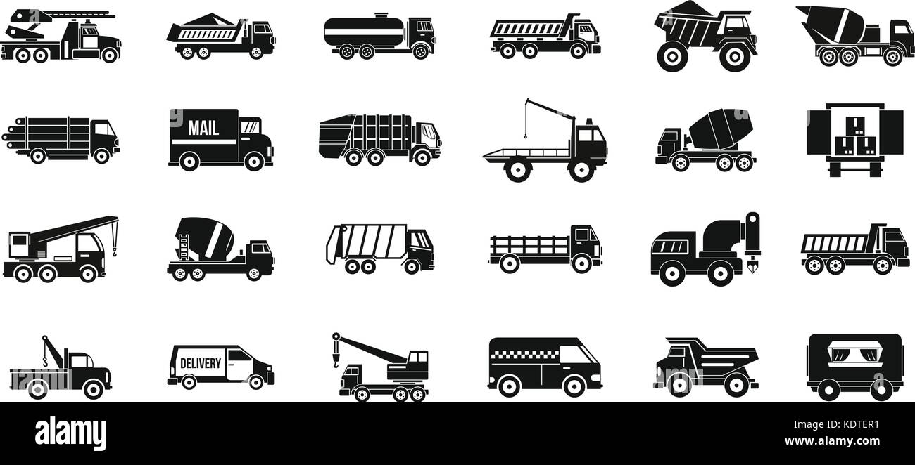 Truck icon set, simple style Stock Vector Image & Art - Alamy