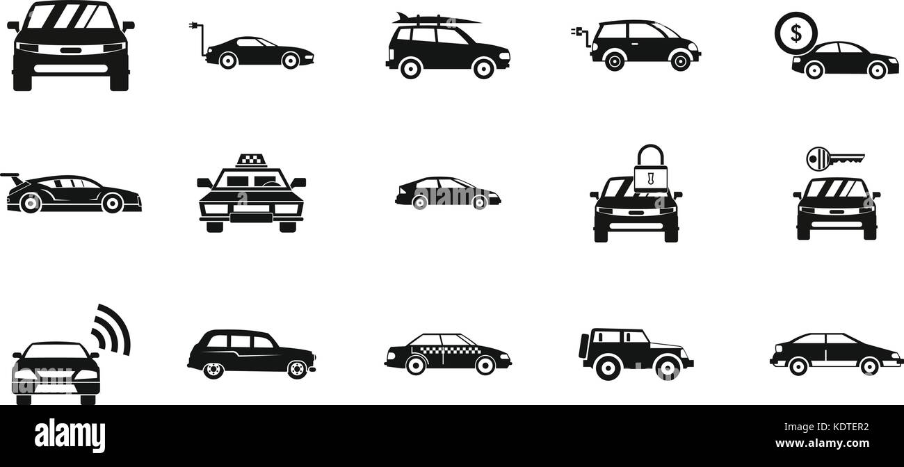 Car icon set, simple style Stock Vector Image & Art - Alamy