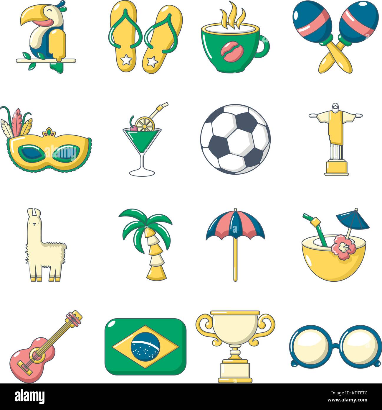 Brasil travel icons set, cartoon style Stock Vector Image & Art - Alamy Brasil travel icons set, cartoon style Stock Vector Image & Art - Alamy