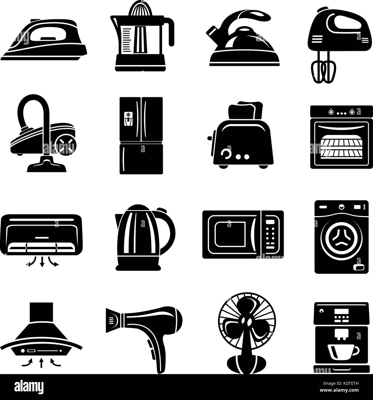House appliance icons set, simple style Stock Vector Image & Art - Alamy