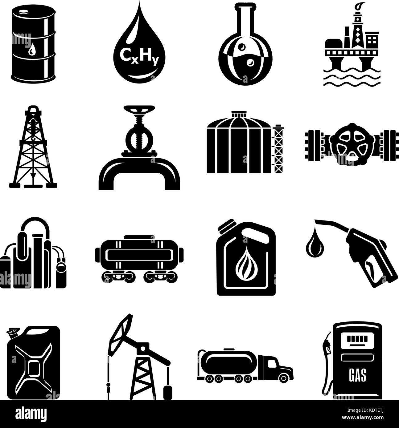 Oil industry icons set, simple style Stock Vector Image & Art - Alamy