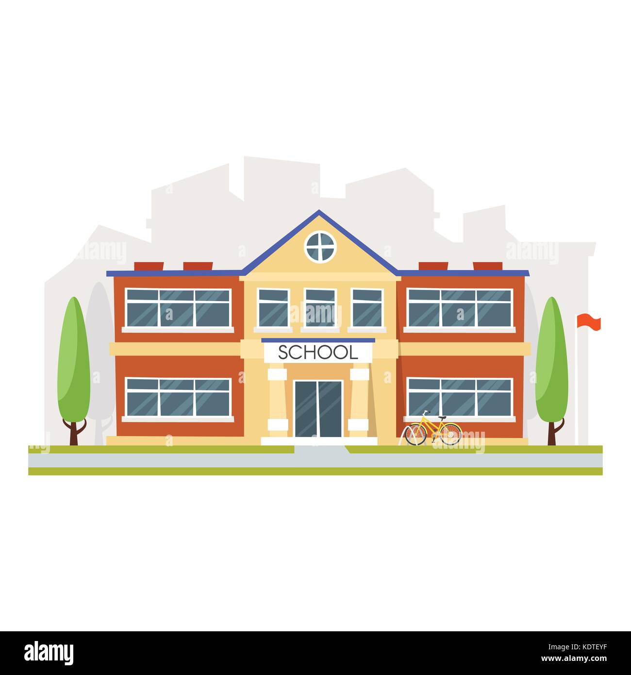 Elementary School Building Clipart