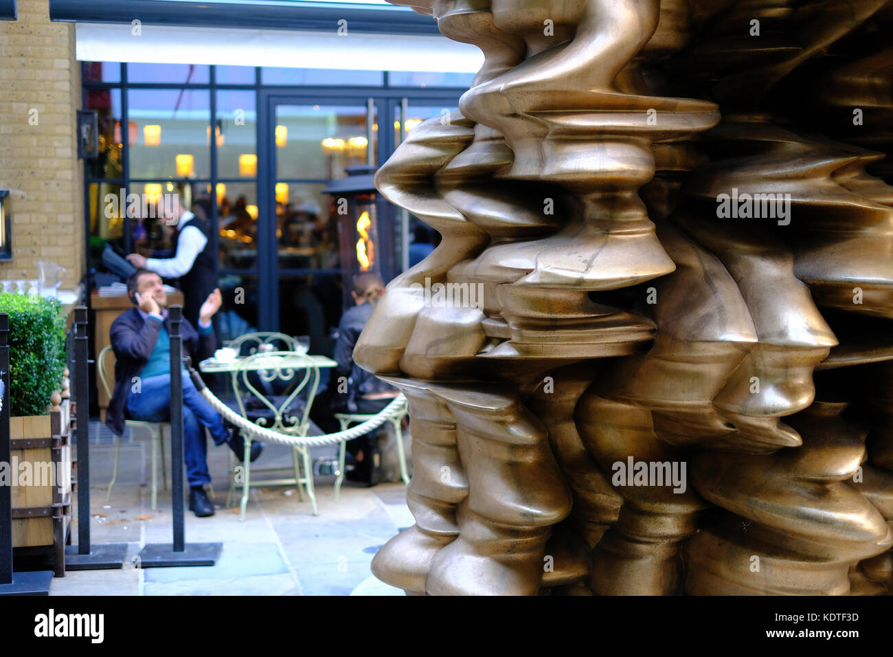 Sculpture by Tom Cragg "Group" by Ham Yard Hotel, West End, London ...
