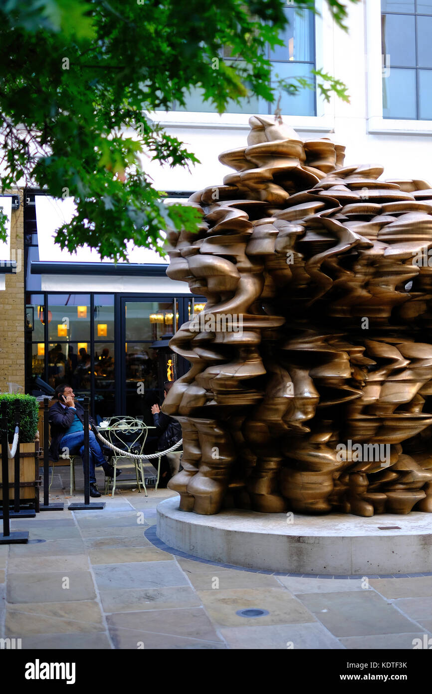 Sculpture by Tom Cragg "Group" by Ham Yard Hotel, West End, London ...