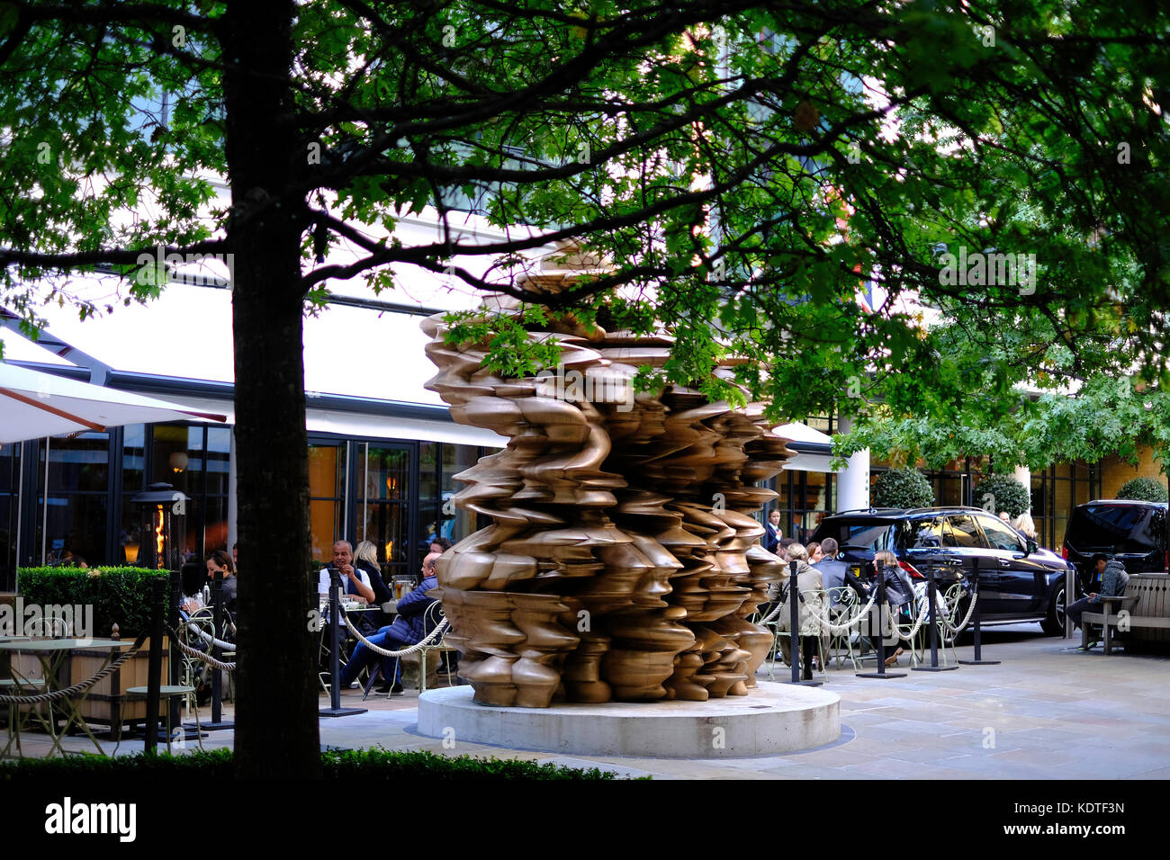 Sculpture by Tom Cragg "Group" by Ham Yard Hotel, West End, London ...