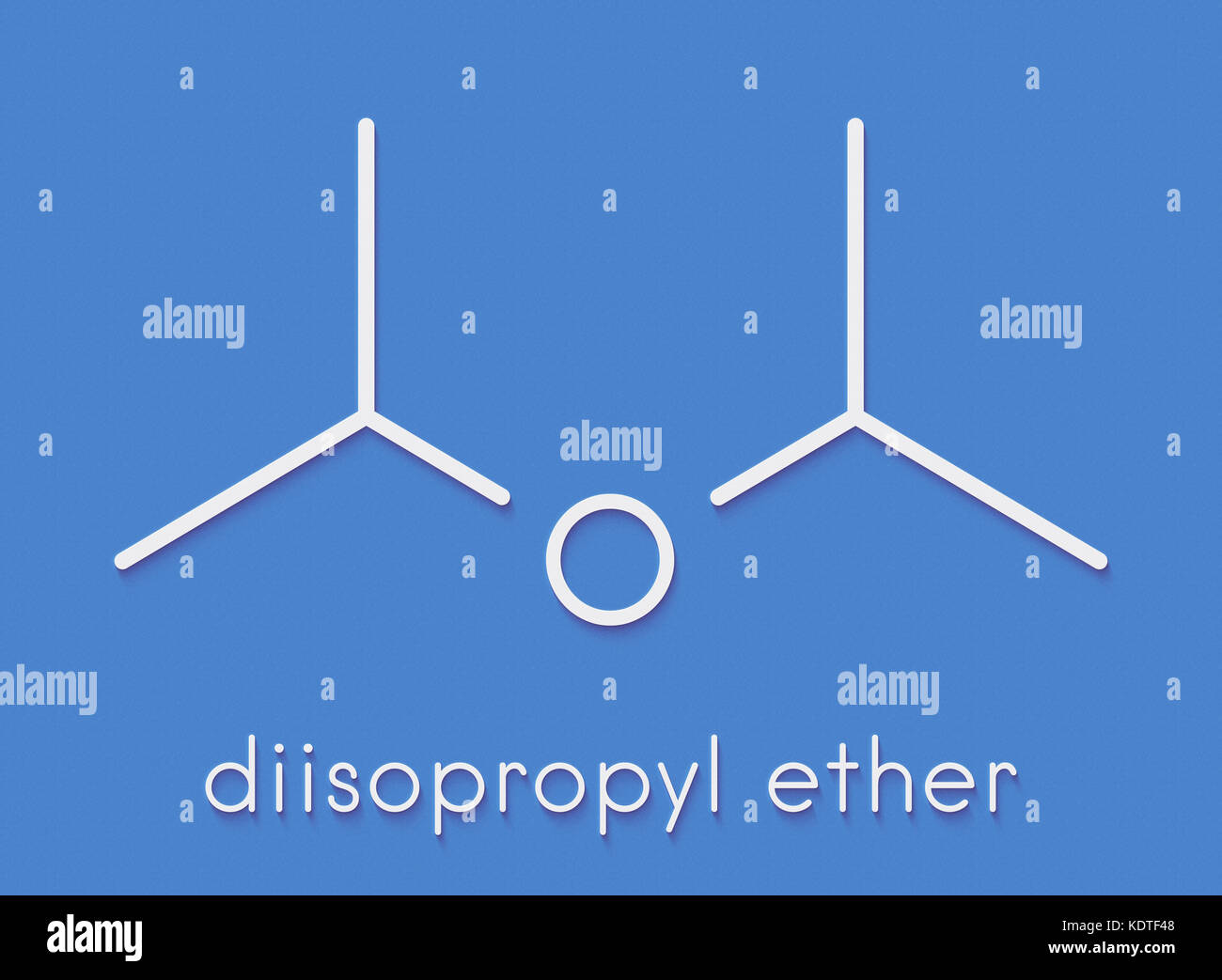 Diisopropyl ether chemical solvent molecule. Skeletal formula Stock ...