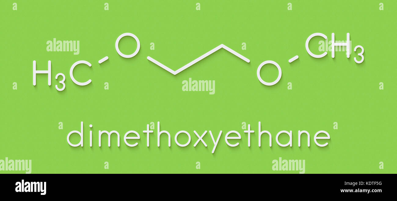 Dimethoxyethane chemical solvent molecule hi-res stock photography and ...