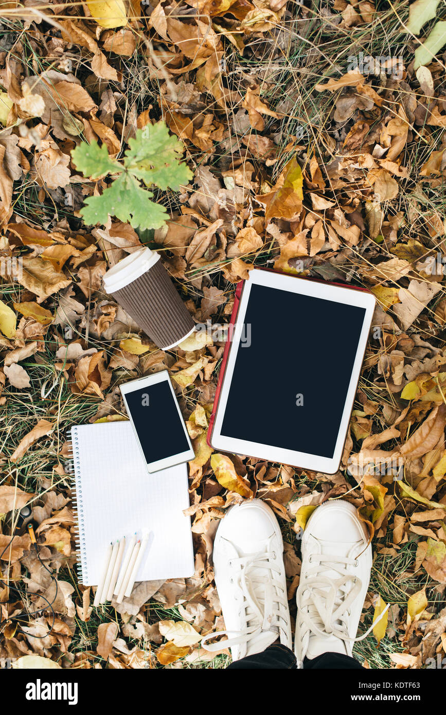 Flat lay view hi-res stock photography and images - Alamy