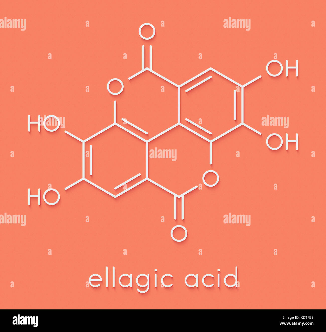 Ellagic acid dietary supplement molecule. Skeletal formula Stock Photo ...