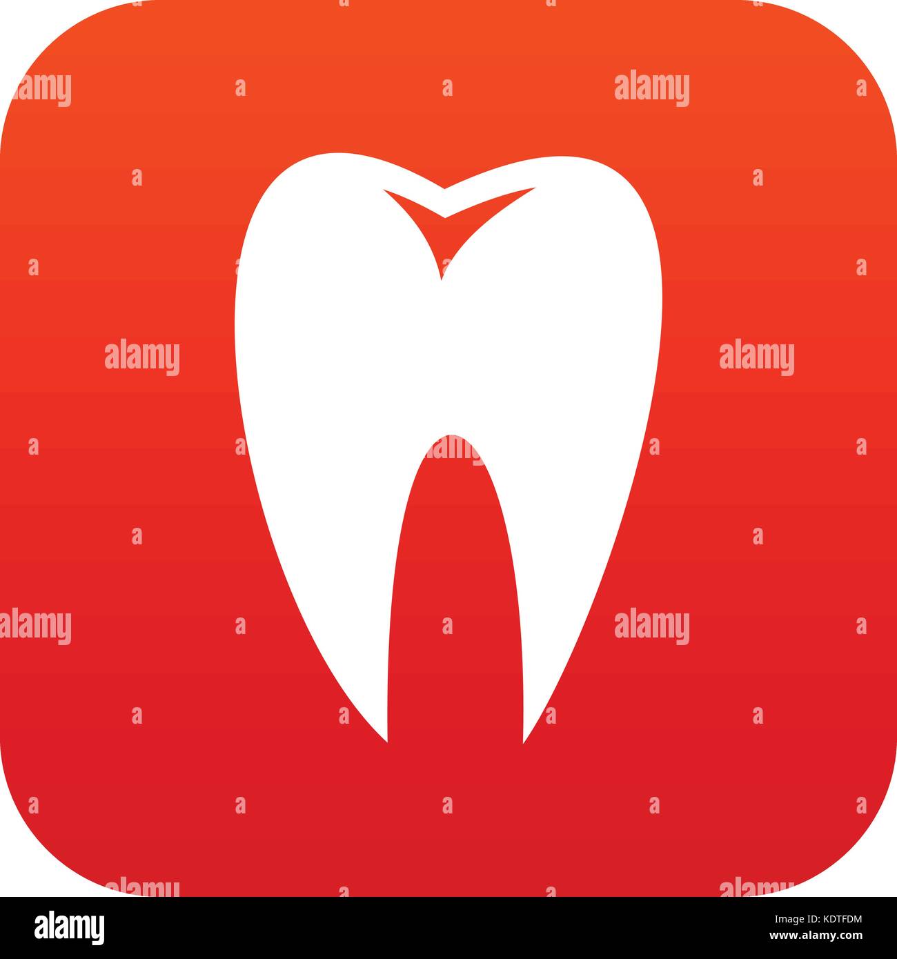 Tooth icon digital red Stock Vector Image & Art - Alamy