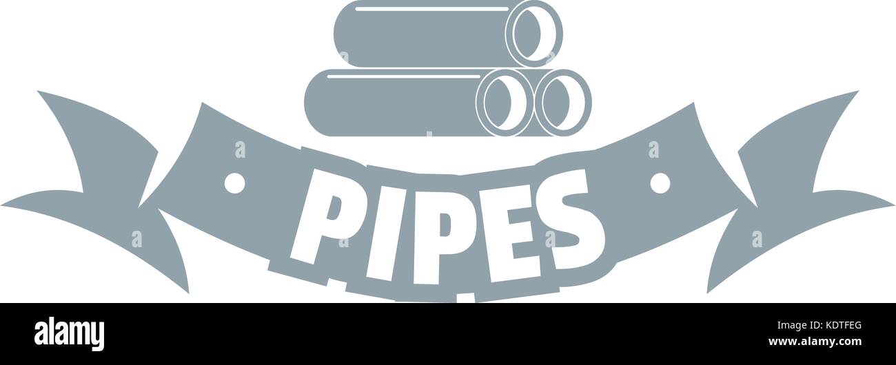 Pipe logo, gray monochrome style Stock Vector Image & Art - Alamy