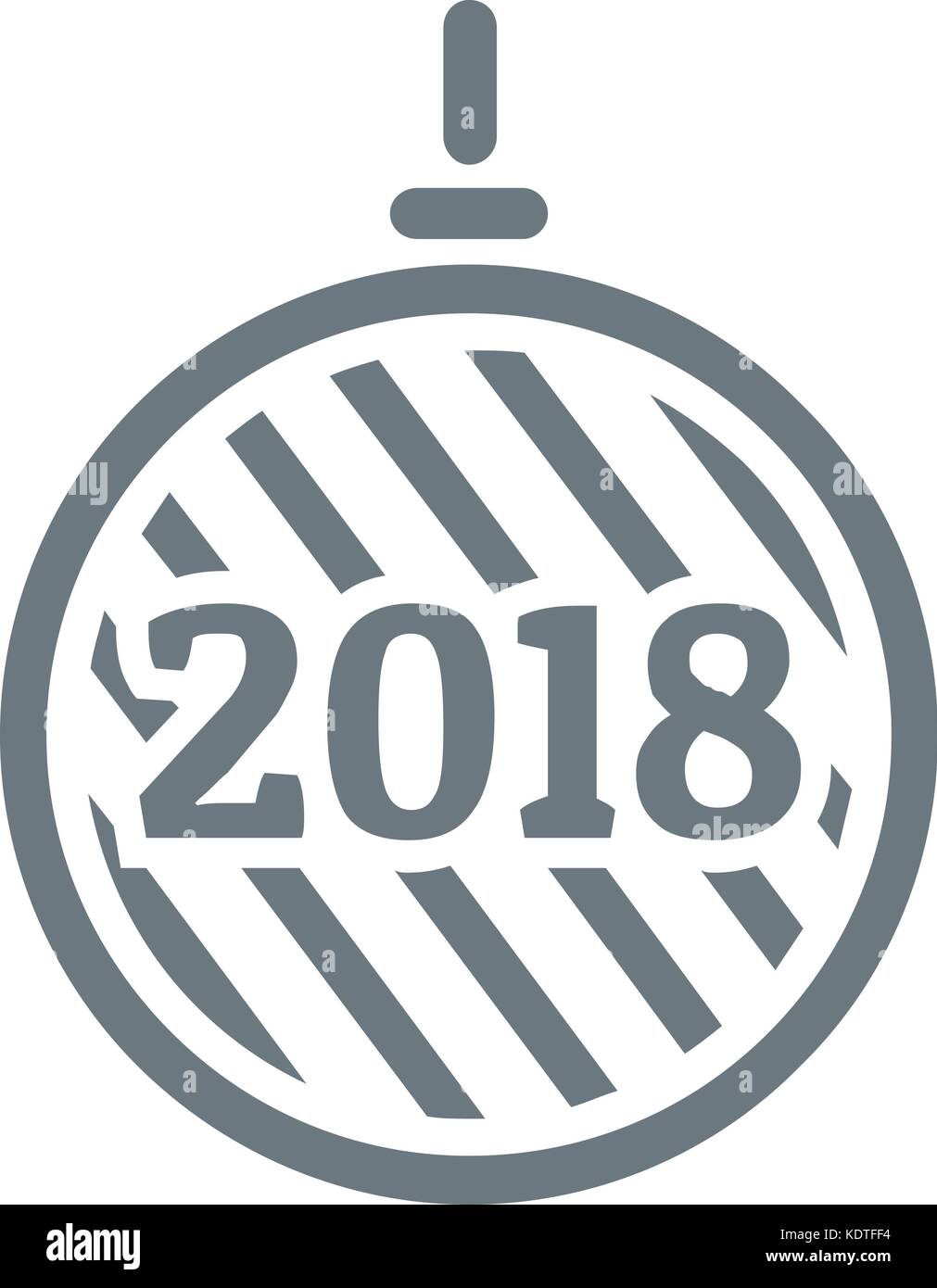 Modern christmas ball logo, simple gray style Stock Vector Image & Art ...