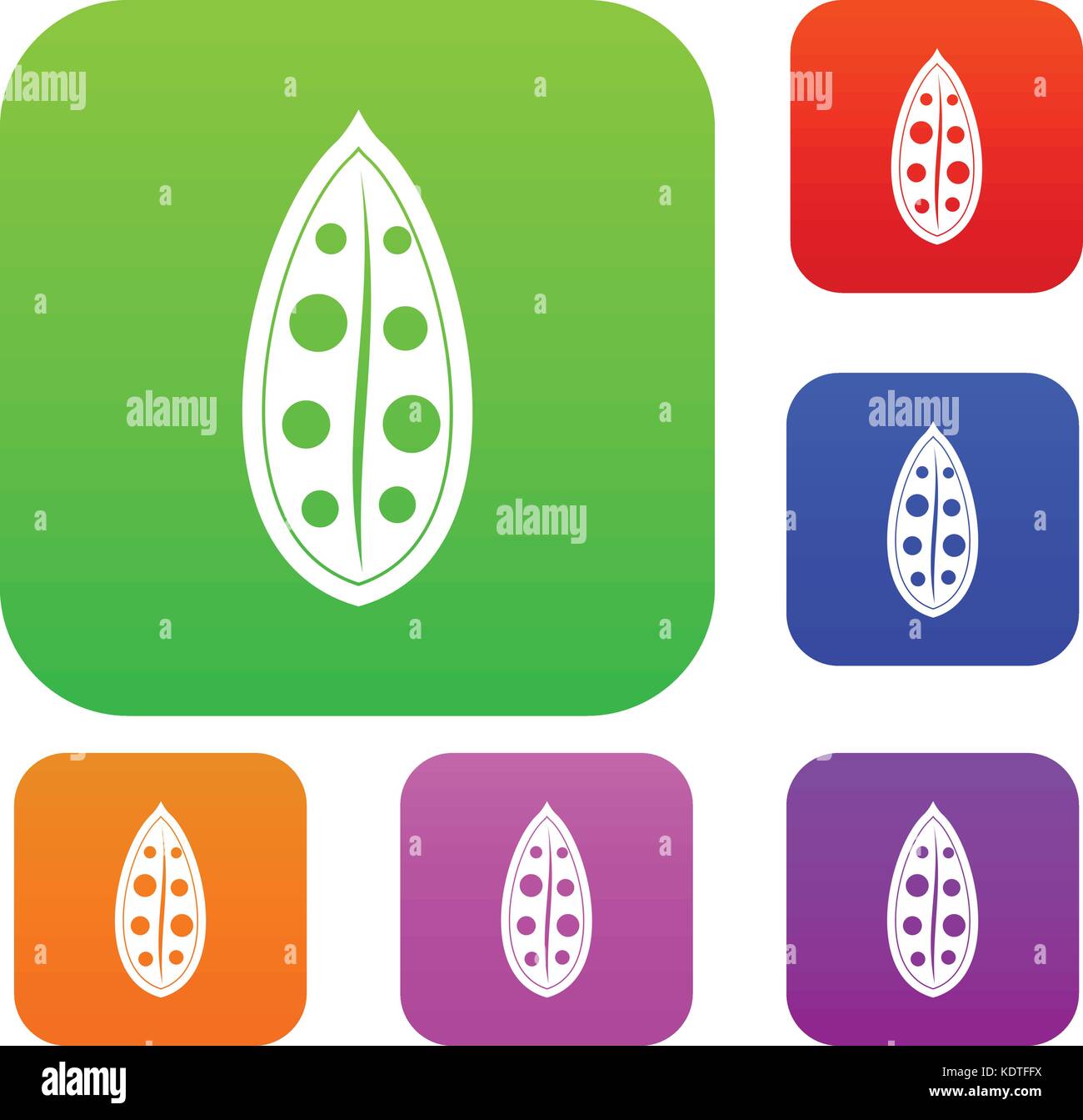 Cocoa pod set color collection Stock Vector Image & Art - Alamy