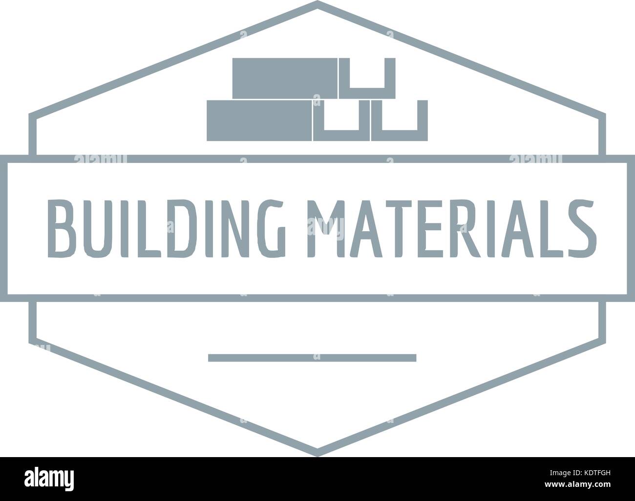 Building emblem logo, gray monochrome style Stock Vector Image & Art ...