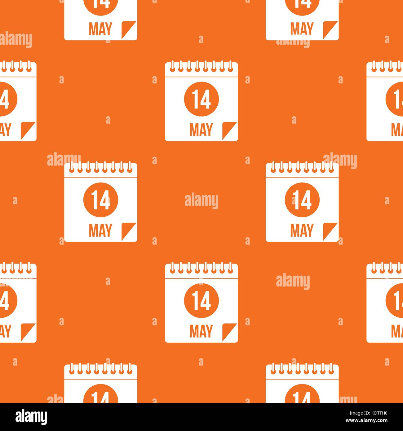 Spiral calendar page 14th of May pattern seamless Stock Vector Image ...