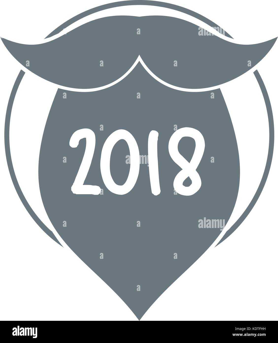 Beard logo, simple gray style Stock Vector Image & Art - Alamy