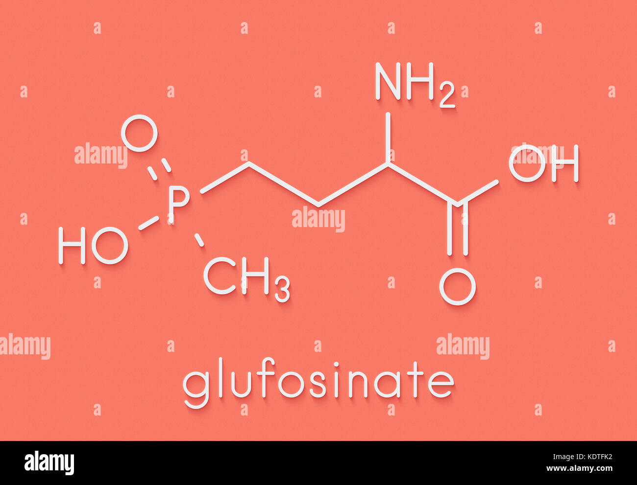 Glufosinate (phosphinothricin) nonselective herbicide molecule ...