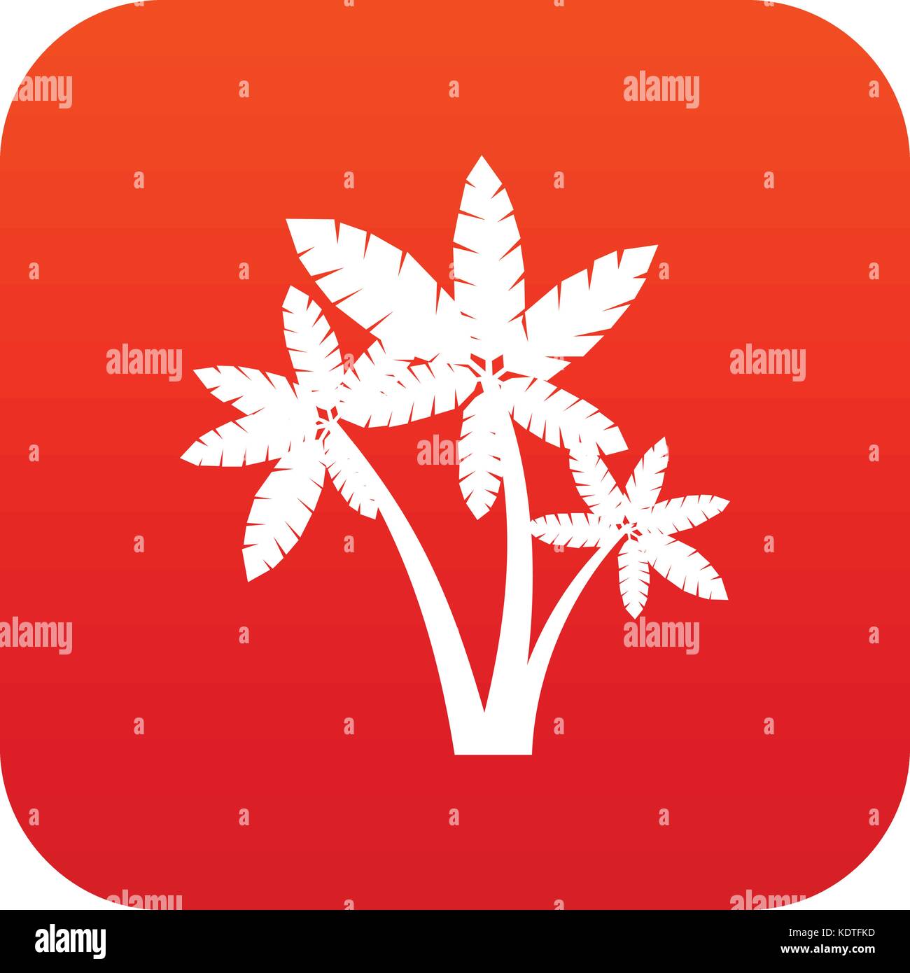 Three palm trees icon digital red Stock Vector Image & Art - Alamy
