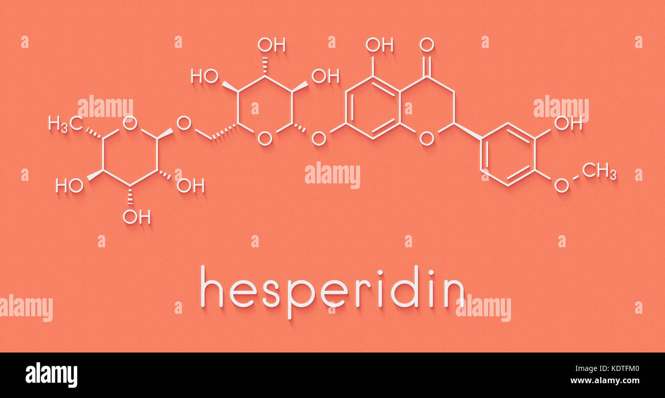 Hesperidin citrus flavanone molecule. Skeletal formula Stock Photo - Alamy