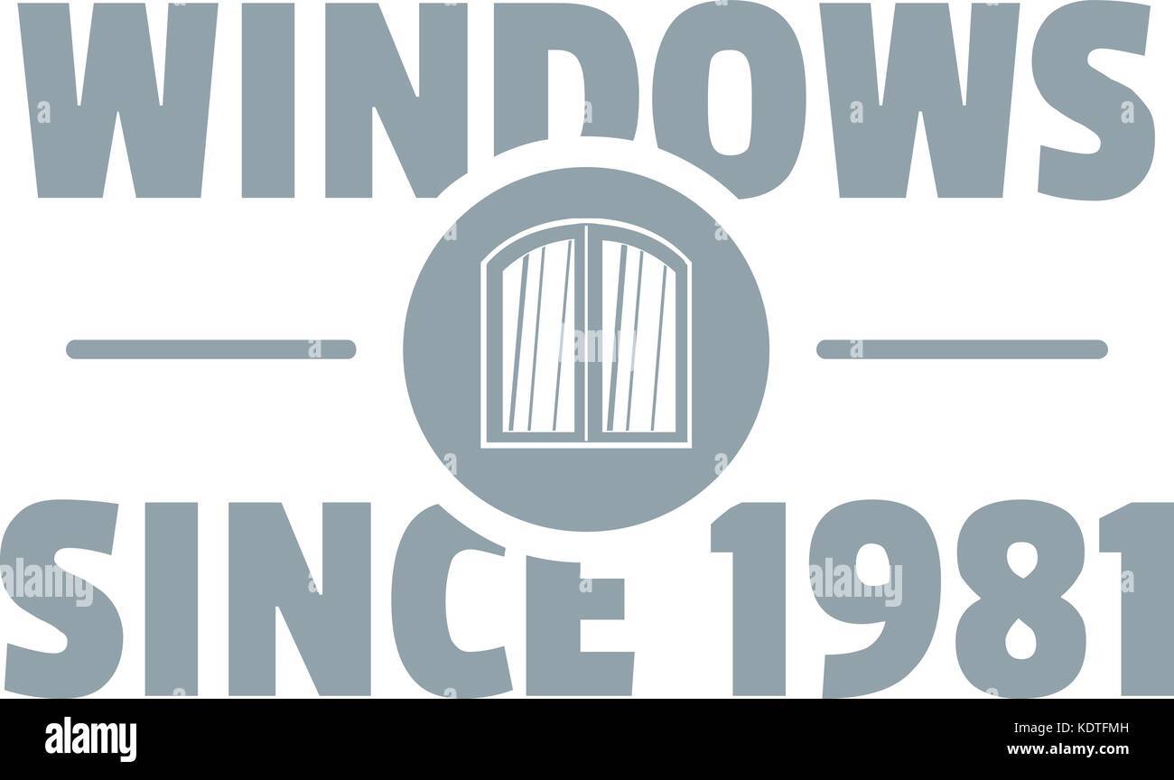 Window logo, gray monochrome style Stock Vector Image & Art - Alamy