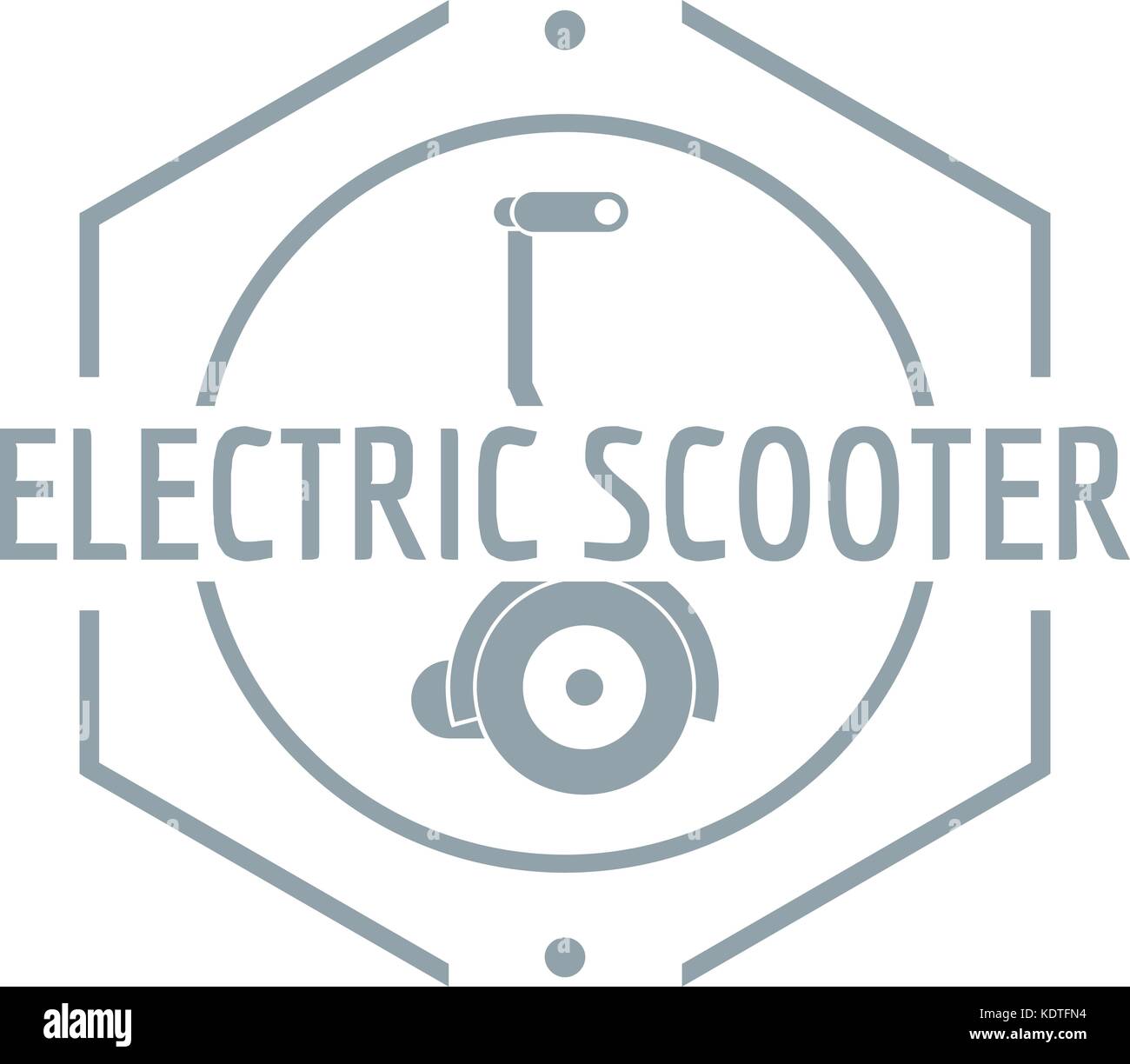 Electric scooter logo, simple gray style Stock Vector Image & Art - Alamy