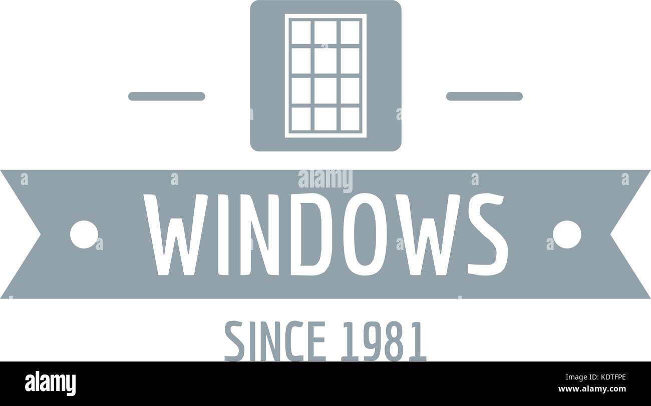 Window company logo, gray monochrome style Stock Vector Image & Art - Alamy
